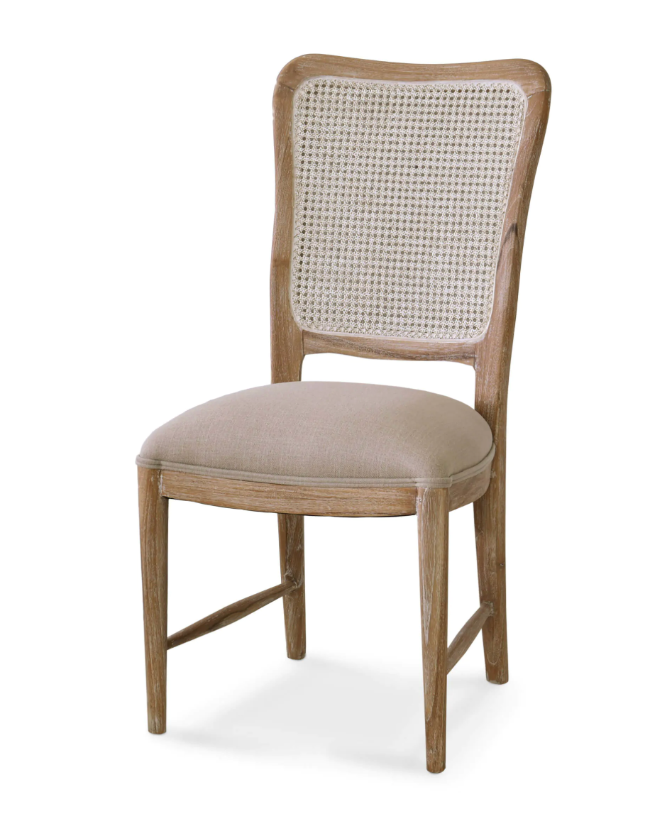 Laurna Rattan Back Teak Dining Chair – Good Bones Furniture