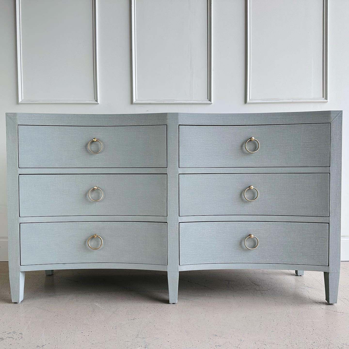 Mornington Linen Wrapped 6 Drawer Dresser – Good Bones Furniture